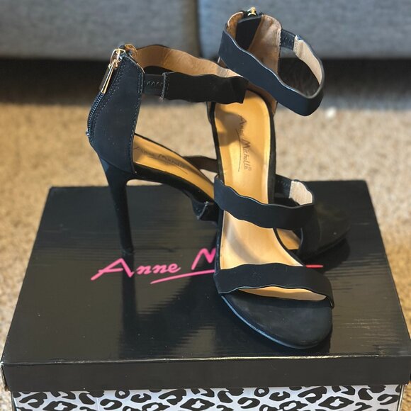 Shoes | Black Open Toe Sandal Heels | Poshmark